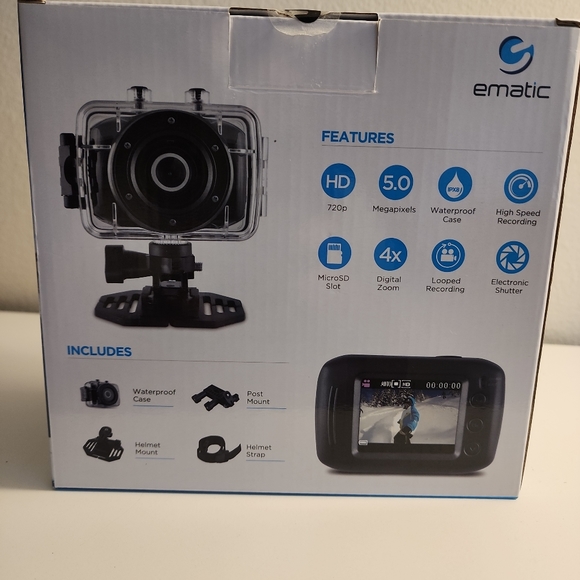 Ematic | Cameras, Photo & Video | Ematic Waterproof Action Cam 72p Hd ...